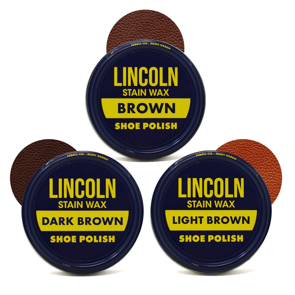 Original Stain Wax Shoe Polish Variety 3 Pack - Brown, Dark Brown, Lig ...